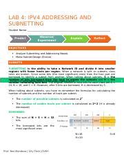 IPv4 Addressing And Subnetting Mastering Network Design Course Hero