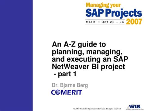 Ppt An A Z Guide To Planning Managing And Executing An Sap