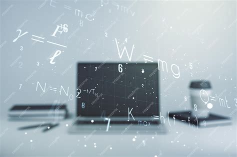 Premium Photo Creative Scientific Formula Illustration On Modern Computer Background Science