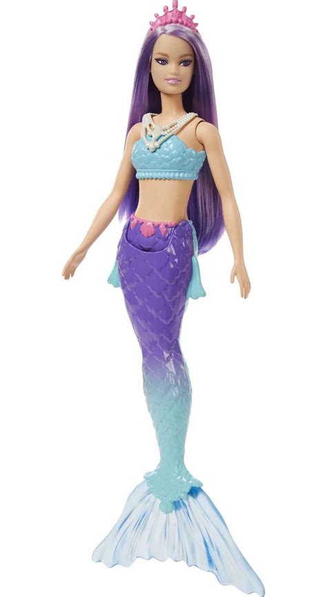 Barbie Dreamtopia Mermaid Doll With Purple Hair Ombre Tail And Tiara