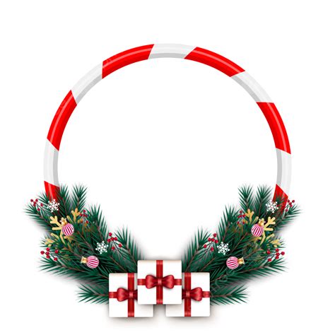 딸기 소나무 가지 선물 상자와 공이 있는 크리스마스 사진 프레임 크리스마스 크리스마스 사진 크리스마스 테두리 Png 일러스트 및 벡터 에 대한 무료 다운로드