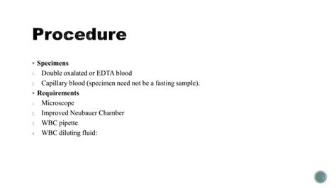 Total Leukocyte Count Pptx