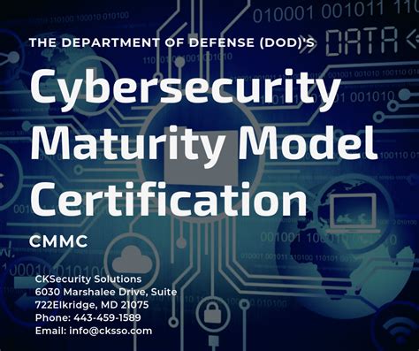 New Dod Cybersecurity Maturity Model Certification