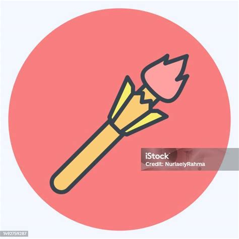 아이콘 토치 하와이 기호와 관련이 있습니다 컬러 메이트 스타일 심플한 디자인 편집 가능 벡터 Championship에 대한 스톡 벡터 아트 및 기타 이미지 Istock