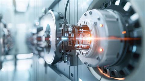 Electric Accumulator Mounted In A High Tech Industrial Environment Demonstrating Efficiency And