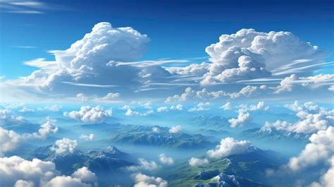 Premium Photo Blue Sky Background Clouds Hd Background Wallpaper Desktop Wallpaper