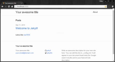 Creating A Simple Blog With Static Site Generator Jekyll On Windows