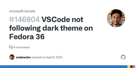 VSCode Not Following Dark Theme On Fedora Issue Microsoft Vscode GitHub