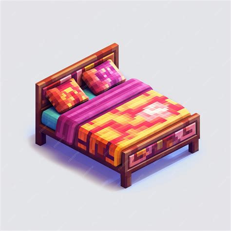 Premium Ai Image Pixel Art Bed With Vibrant Colors By Pixelplantmaster