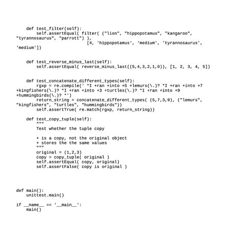 Solved Python Sequences Drill Skeleton Filter Tp Given A Chegg