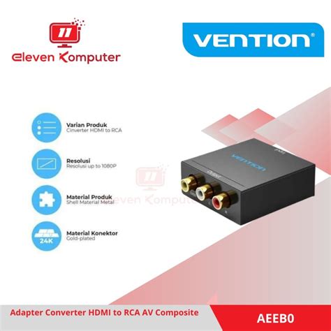 Jual Vention Converter Hdmi To Rca Dan Rca To Hdmi Shopee Indonesia