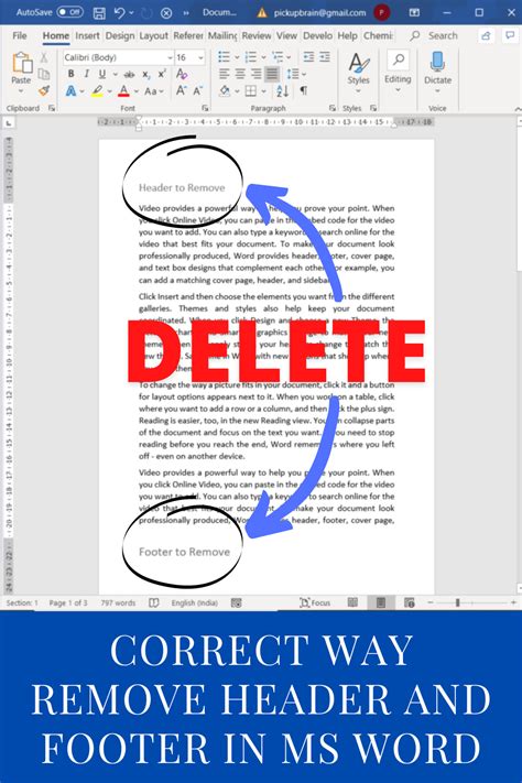 Remove Header And Footer In Ms Word