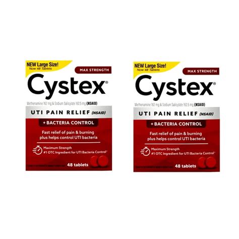 Cystex 2 Pack Urinary Tract Infection Relief Over The Counter Uti