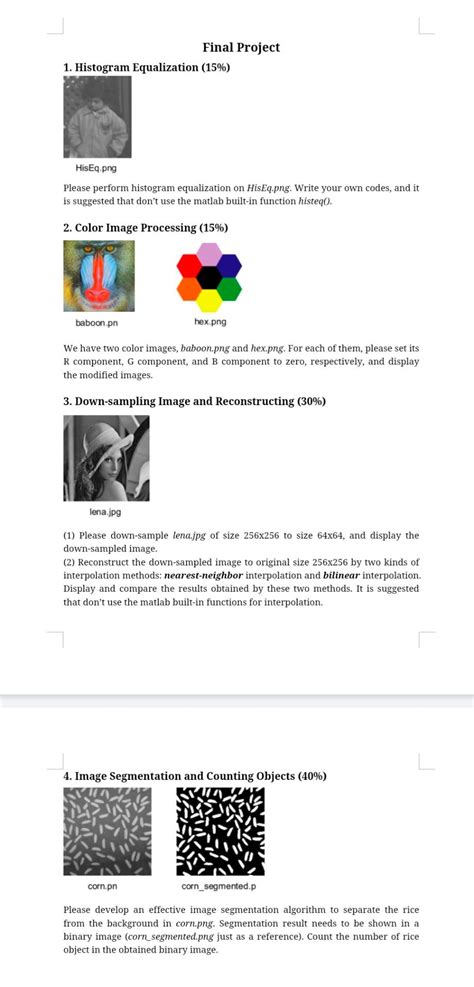 Solved Final Project 1 Histogram Equalization 15
