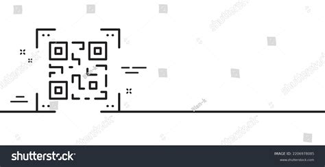 Qr Code Line Icon Scan Barcode Stock Vector Royalty Free 2206978085 Shutterstock
