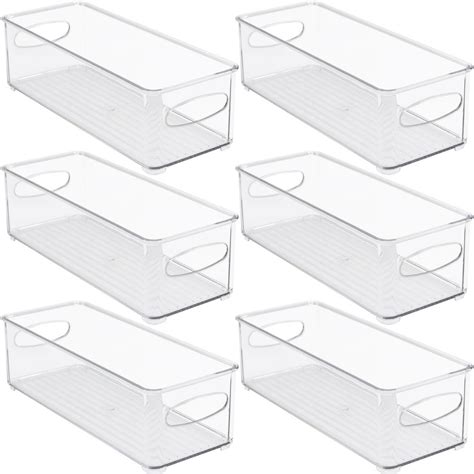 Sorbus Plastic Storage Bins Stackable Clear Pantry Organizer Box Bin