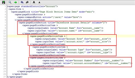 Visualforce Apexpageblocksectionitem Salesforce Developer