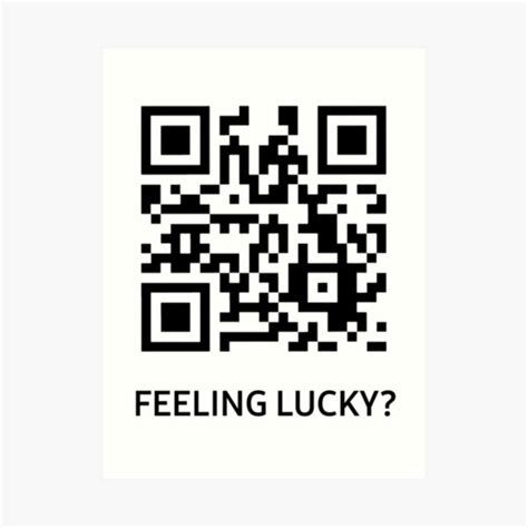 Rick Roll QR Code Art Print For Sale By MaraLePoint Redbubble