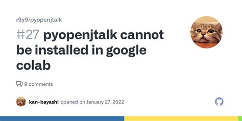 Pyopenjtalk Cannot Be Installed In Google Colab Issue 27 R9y9 Pyopenjtalk GitHub