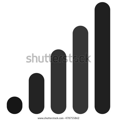 Bar Chart Bar Graph Symbol Rounded Stock Vector Royalty Free Shutterstock