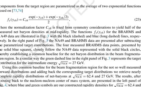 Left Panel Normalized Net Baryon Rapidity Densities As Measured By The