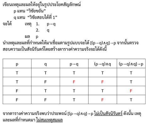 คณิตศาสตร์ ม 4 ตรรกศาสตร์
