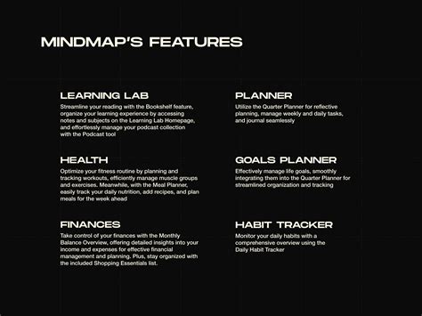 notion life planner mindmap notion template notion dark mode fitness notion aesthetic all in one
