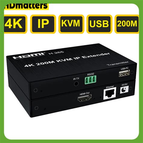 4k Hdmi Kvm Extender Over Ip 200m 4k Usb Hdmi Kvm Ethernet Extender Splitter Over Cat5e 6 Cable