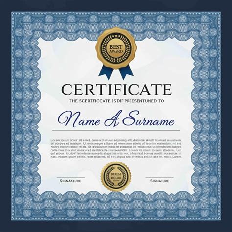 A Certificate For A Name That Is Called Quot Certificate Quot Premium