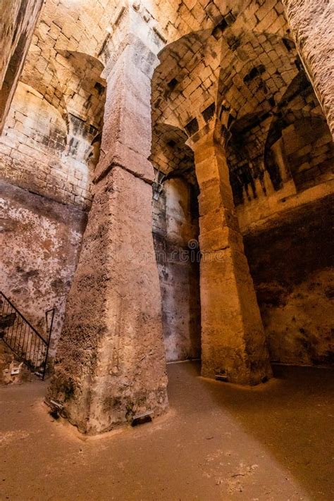 Ancient Underground Cistern In Dara Village In Mardin Province Turk