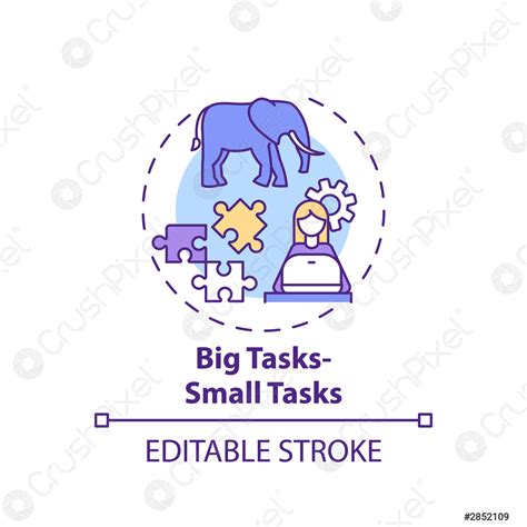 Big Tasks Small Tasks Concept Icon Stock Vector 2852109 Crushpixel