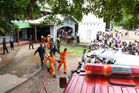 မုံရွာမြို့၌ မီးဘေးအန္တရာယ်နှင့် သဘာဝဘေးအန္တရာယ်ကင်းရှင်းရေး လက်တွေ့သရုပ်ပြ Information And