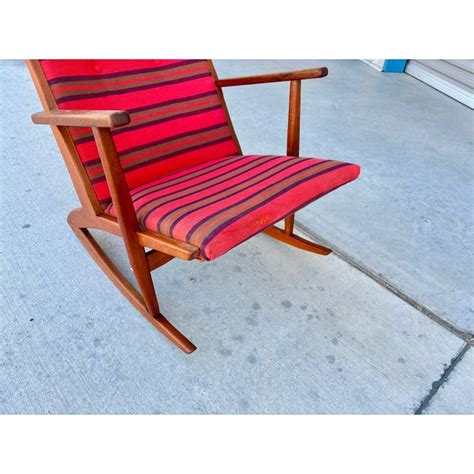 1950s Danish Modern Teak Rocking Chair By Holger Georg Jensen For Tonder Mobelvaerk Chairish