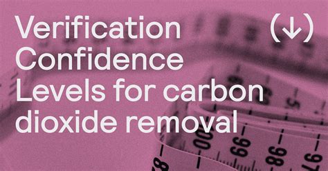 Verification Confidence Levels For Carbon Dioxide Removal Carbonplan