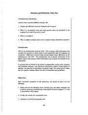 Lab Genetics Part One Pdf Genetics And Evolution Part One Prelaboratory Questions Answer
