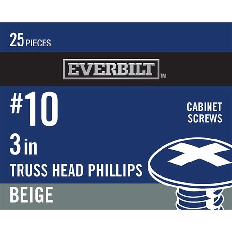 Everbilt 10 X 3 In Zinc Plated Truss Head Phillips Drive Cabinet