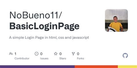 Github Nobueno Basicloginpage A Simple Login Page In Html Css And Javascript