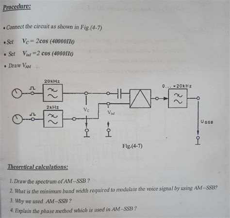 Solved Procedure Connect The Circuit As Shown In Fig 4 7 Chegg Com