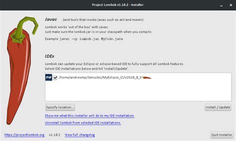 Lombok Installer Wont Find Target In Myeclipse 20182 Installation · Issue 1849