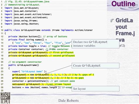 ppt gui programming using java layout managers powerpoint presentation id 502756