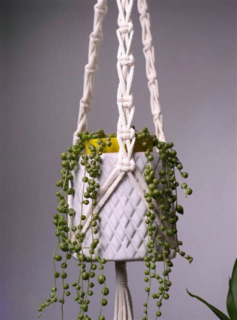 НАБОР ПОДВЕСНЫХ КАШПО МАКРАМЕ 3шт подвес для цветов комнатных растений в интернет магазине