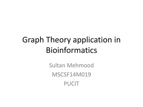 Graph Theory Application Pptx Chemistry Science