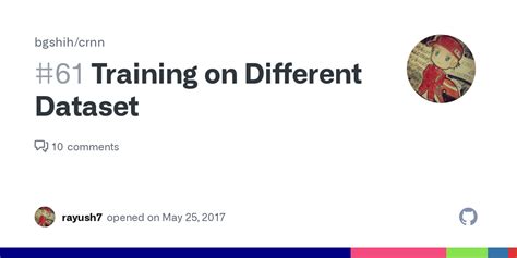 Training On Different Dataset · Issue 61 · Bgshihcrnn · Github
