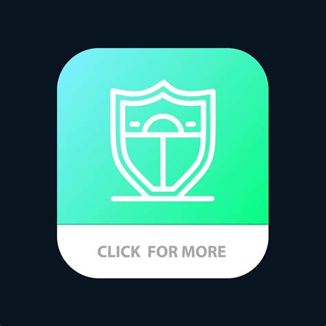 Shield Security Motivation Mobile App Button Android And Ios Line Version 17975108 Vector Art At