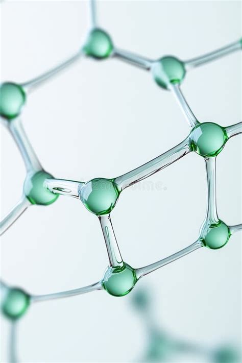 Detailed View Of Green Hydrogen Molecular Structures Showcasing The