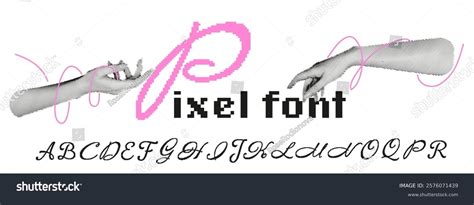 Pixel Font Set Retro Bit Alphabet Stock Vector Royalty Free Shutterstock