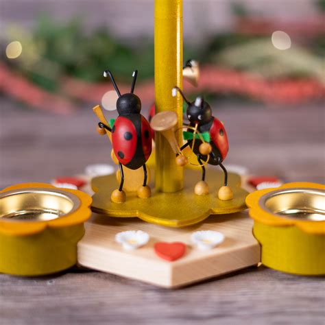 Lady Bug Musicians Pyramid Decor 19cm 75 Inches Seiffen Haus