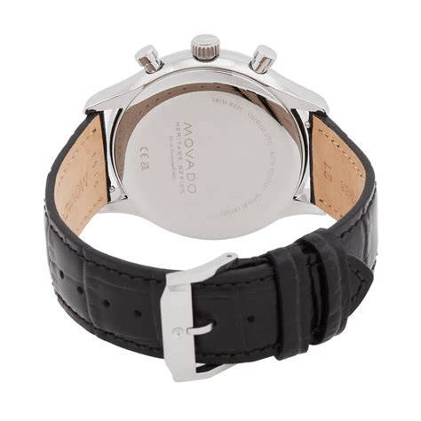 Movado Heritage Chronograph Quartz Grey Dial Mens Watch 3650163 Movado