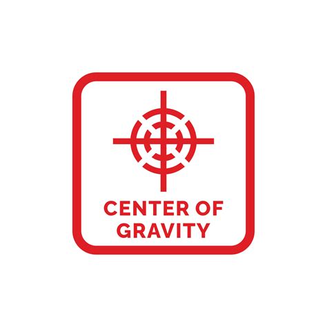 Center Of Gravity Packaging Mark Icon Symbol Vector 26455424 Vector Art At Vecteezy