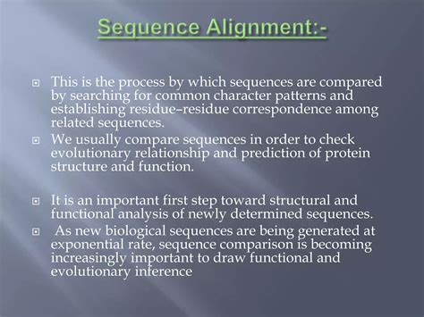 Sequence Alig Sequence Alignment Pairwise Alignment Pptx Genetics